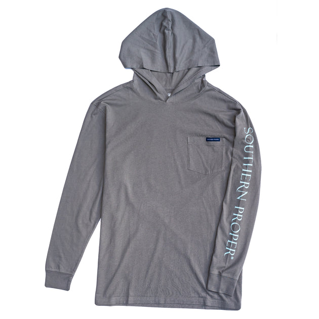 Hoodie Tee: Pewter | Southern Proper